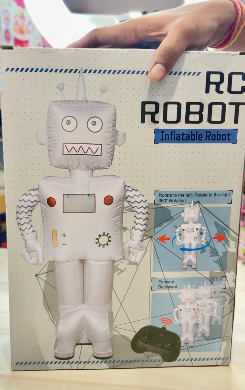 Inflatable robot with remote - 3 Feet big Rechargeable robot – Play Masters