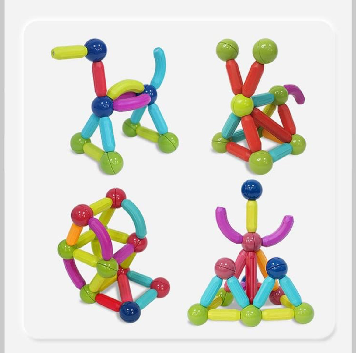 Magnetic Sticks Building Blocks for Kids (64 pieces) - roundel stock b ...