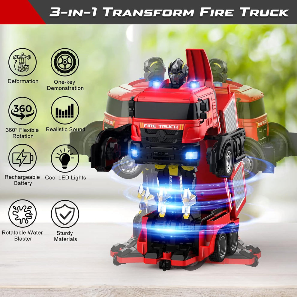 Remote control robot transformer - RC Fire Fighting TRUCK convert into ...