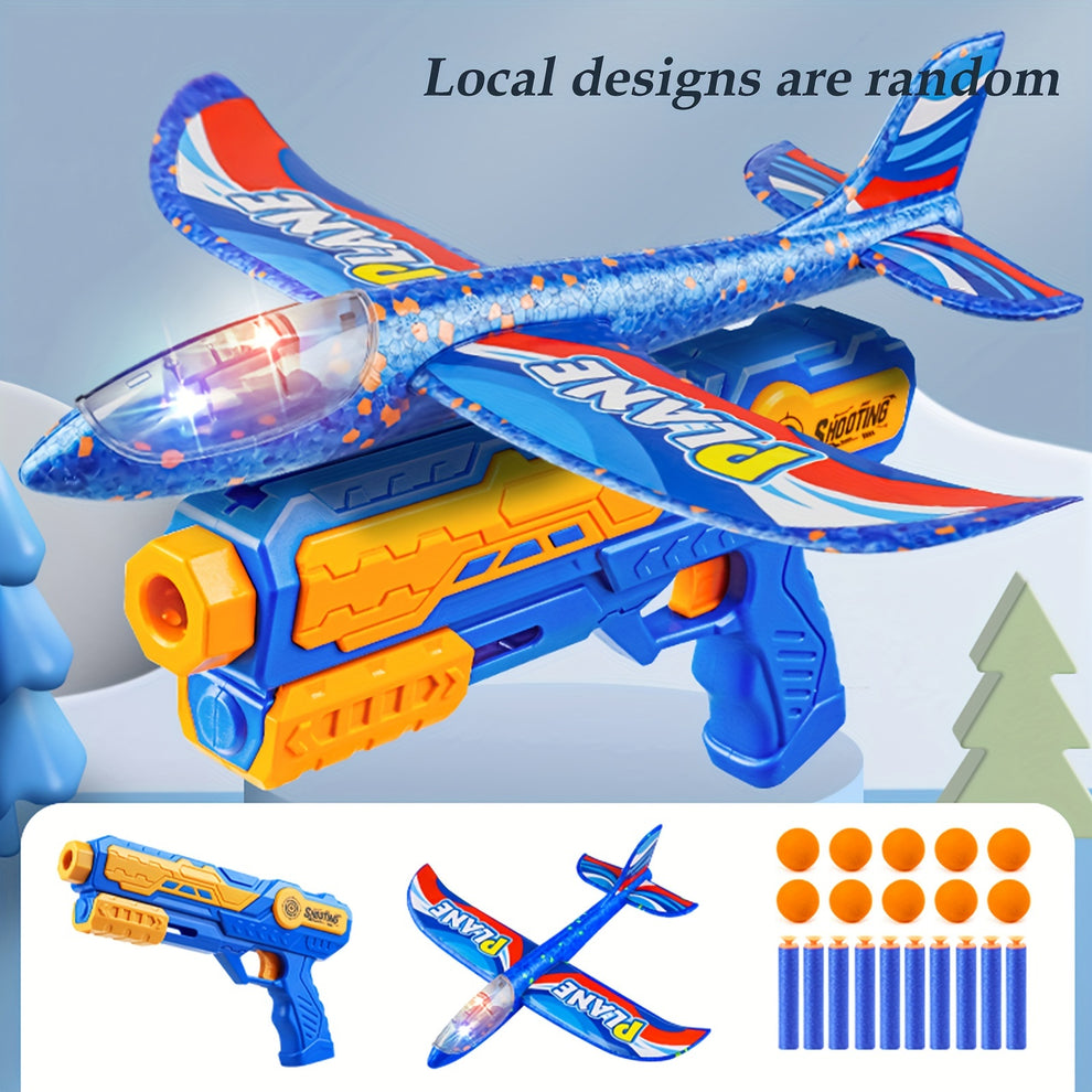 3 in 1 Catpault plane with gun - gun plane for kids - 2 flight modes ...