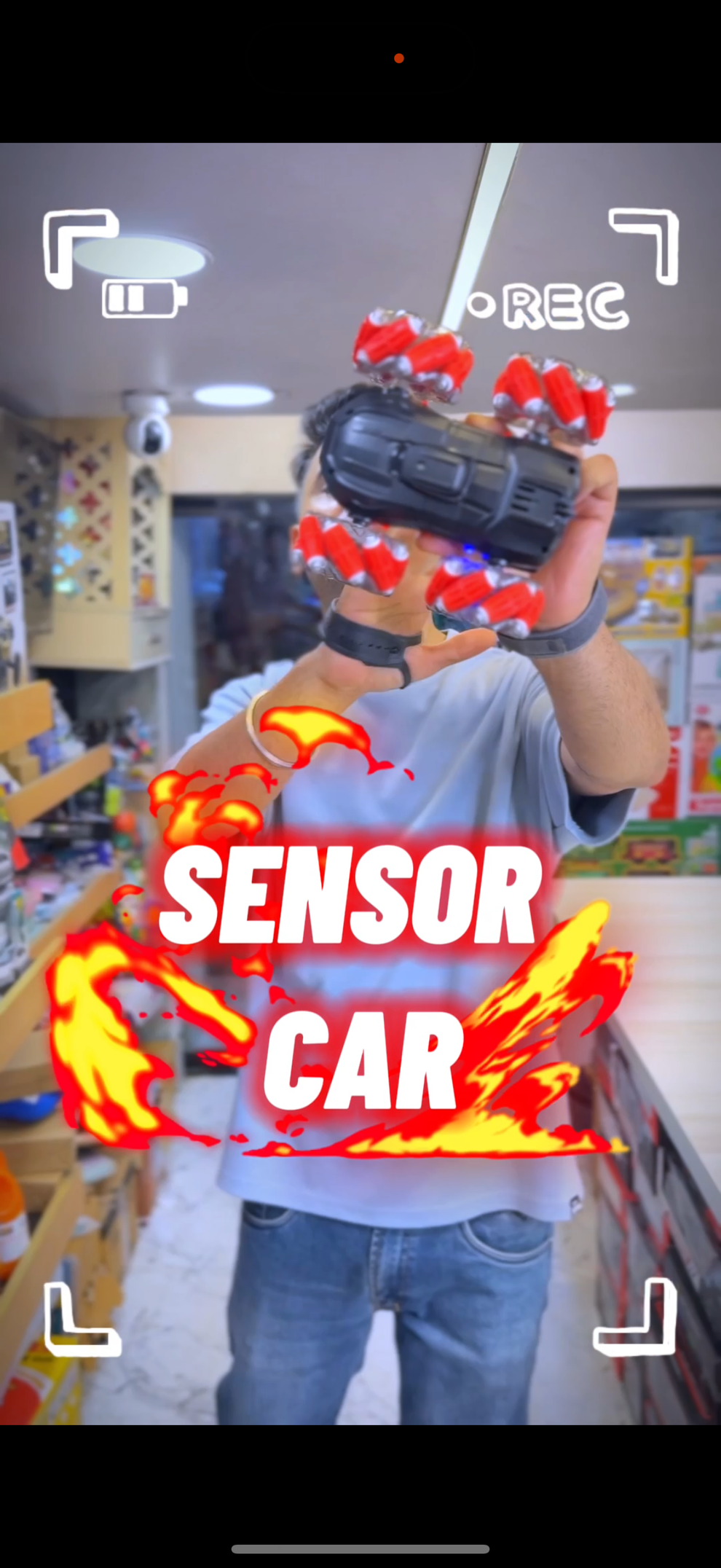 Finger sensor Remote control Car with smoke and music - High Speed 360 ...