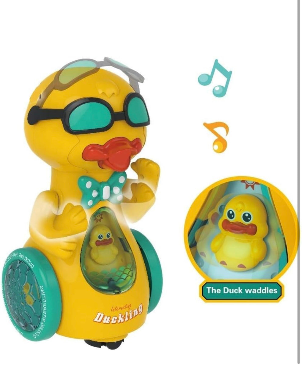 New MUSICAL DUCK WITH LIGHTS AND SMOKE - Toy Dancing Walking Yellow Du ...