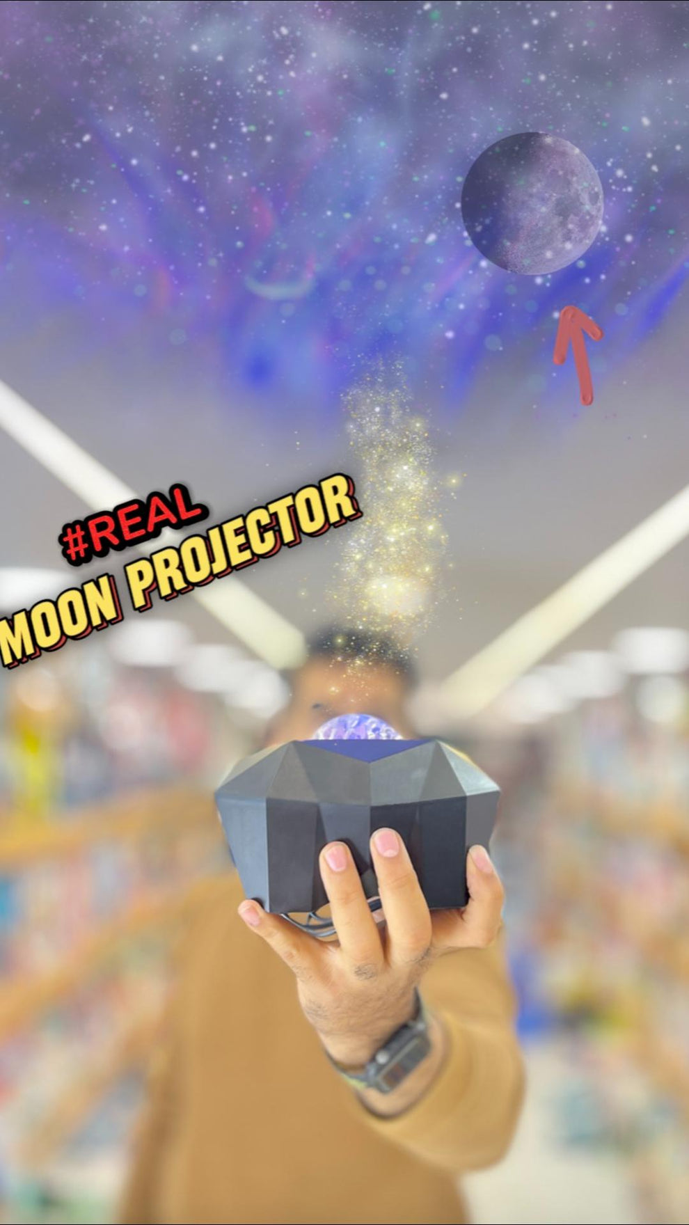 Aurora Lights Star Moon Projector with Remote Control & Bluetooth Musi ...