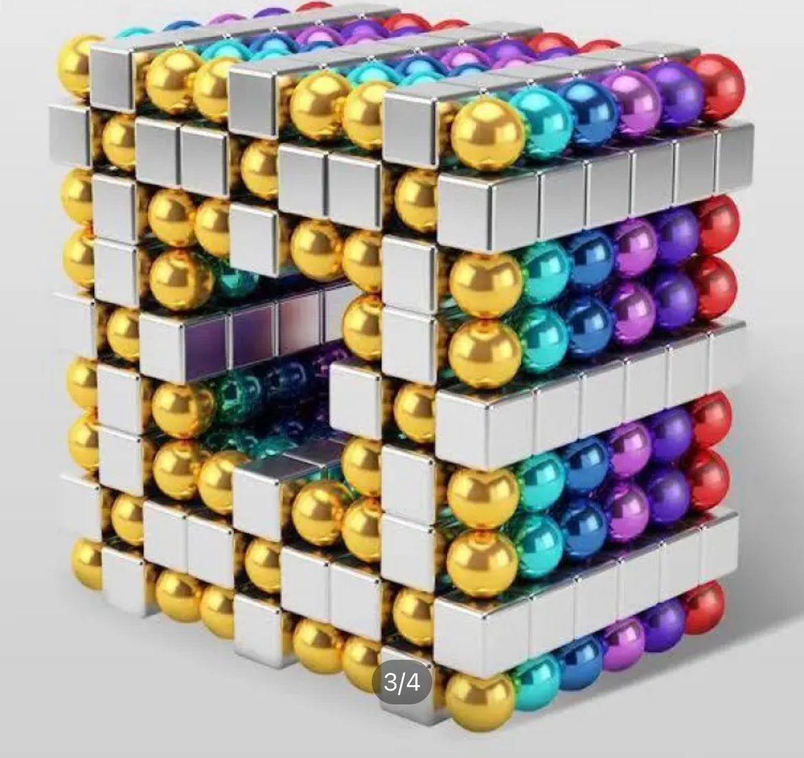 2 in 1 Magnetic ball and cubes - colorfull ball and magnetic cubes - D ...