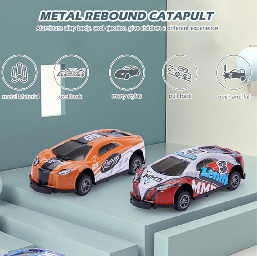 Crash Racing car 1 packet of four cars - Jumping Alloy Stunt Car - Pul ...